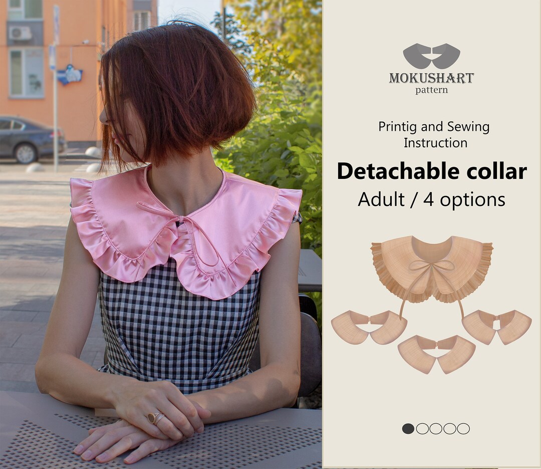 PDF Sewing Pattern, Oversized Collar Pattern, Collar Sewing Pattern ...