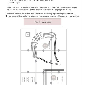 Hoodie Pattern Sewing, Winter Hood Pattern Pdf, Sewing Pattern Pdf, DIY ...