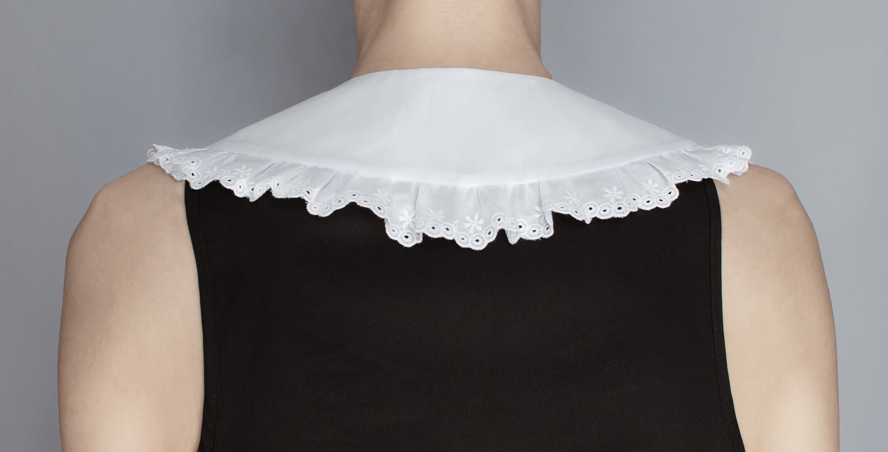 Neck ruffle collar Detachable Removable shirt collar White | Etsy