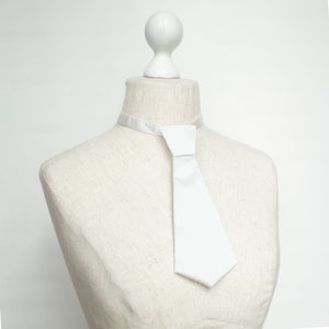 White Womens Neck Tie Silk Necktie Necklace Skinny Tie - Etsy