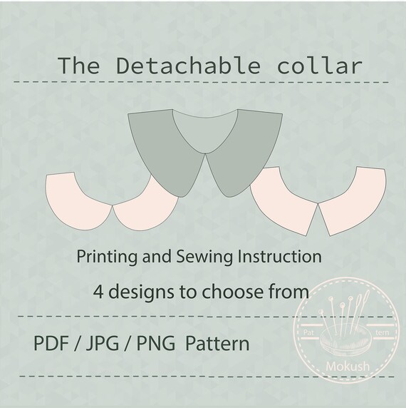 PDF Sewing Pattern Oversized Collar Pattern Collar Sewing | Etsy