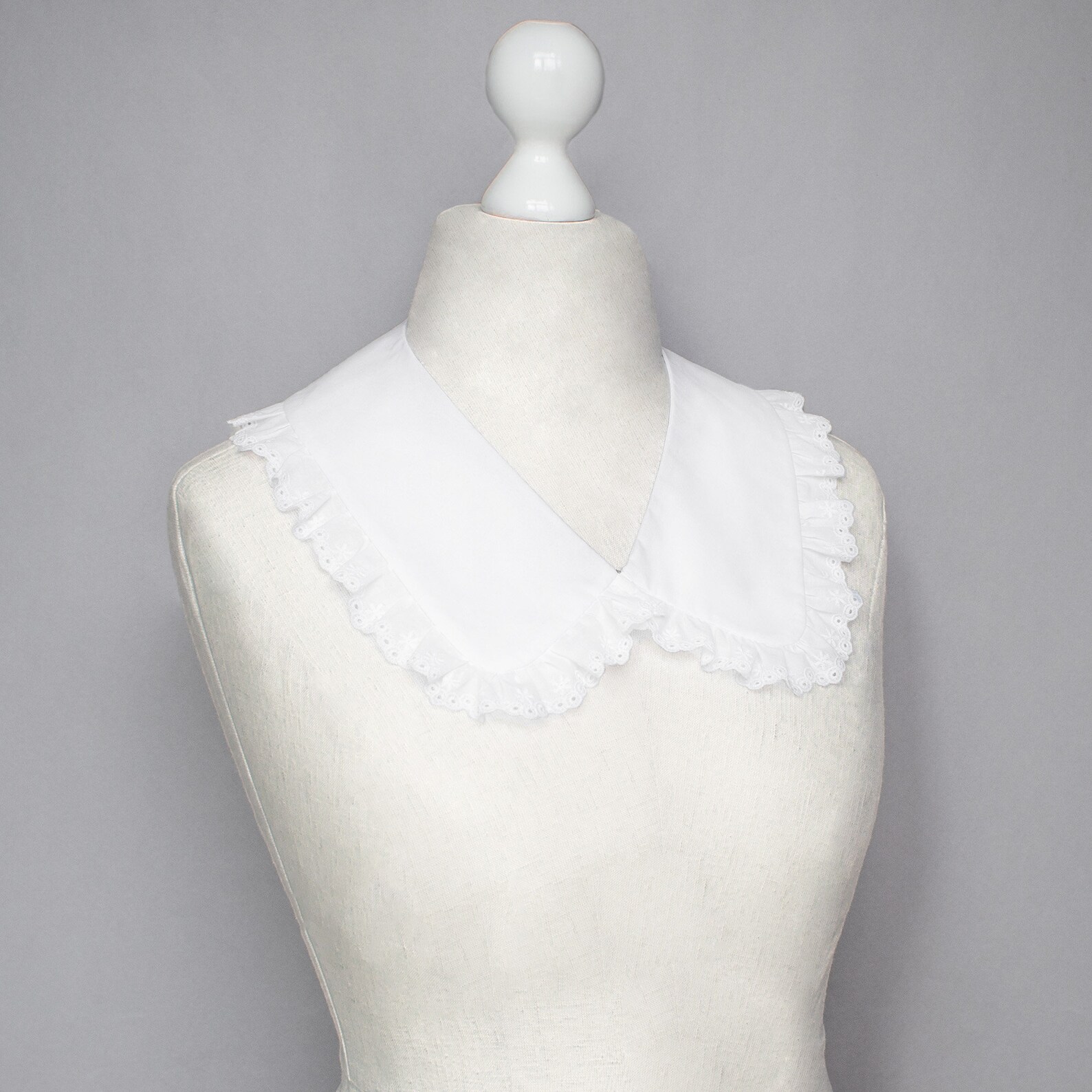 Neck ruffle collar Detachable Removable shirt collar White | Etsy