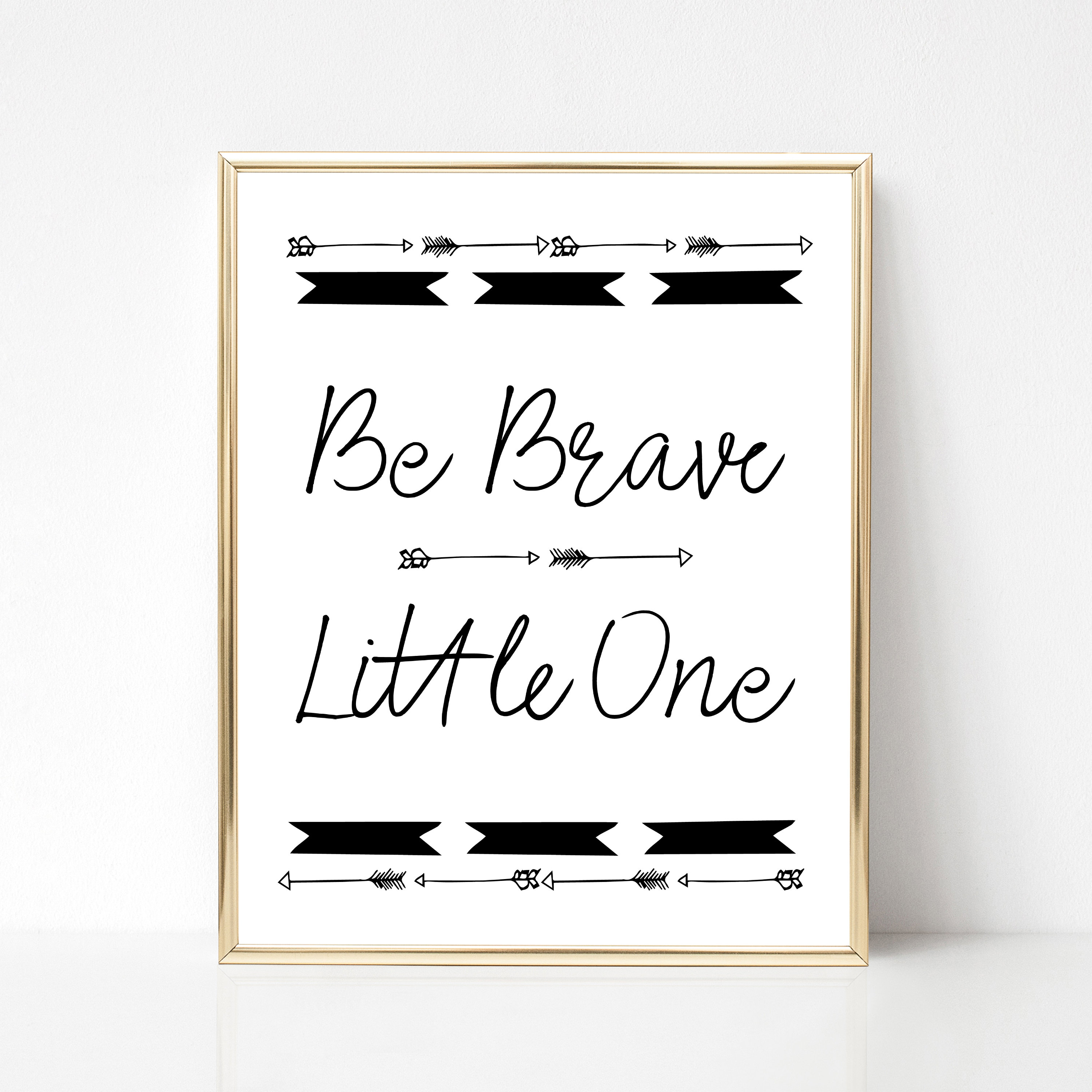 Be Brave Little One Nursery Print, Southwestern Arrow Art (digital ...