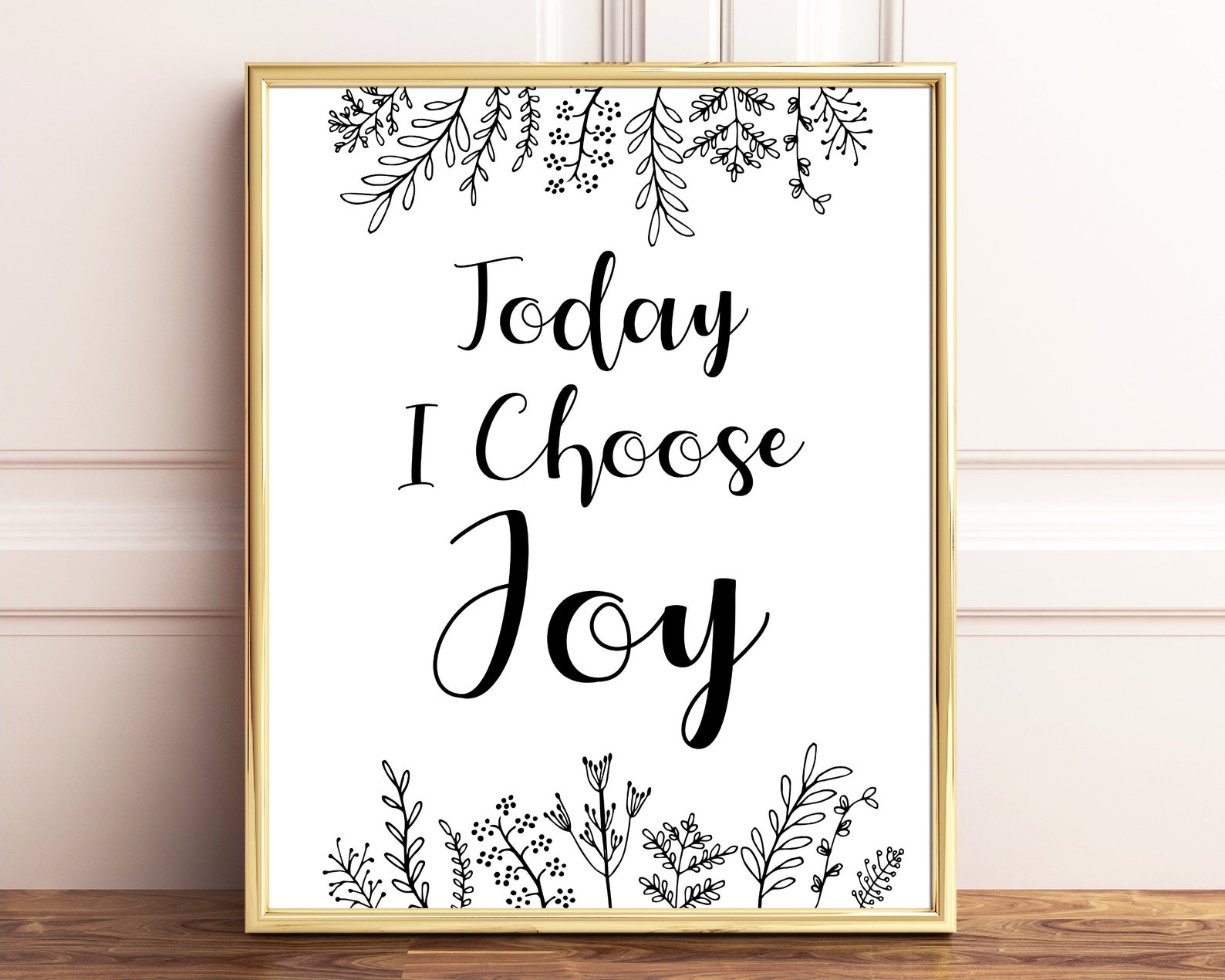 Choose Joy Art, Black and White, Today I Choose Joy Sign, Printable Art ...