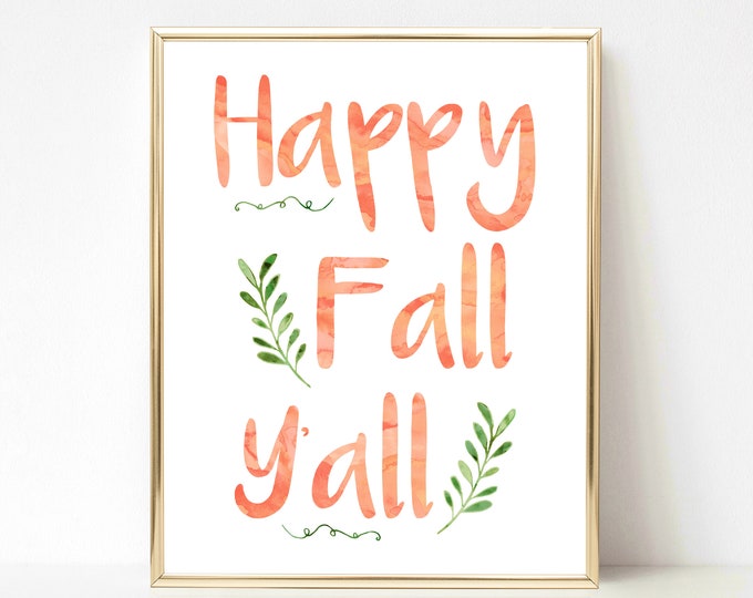 Happy Fall Y'all Camper Sign, 8x10, Printable Download - Etsy Canada