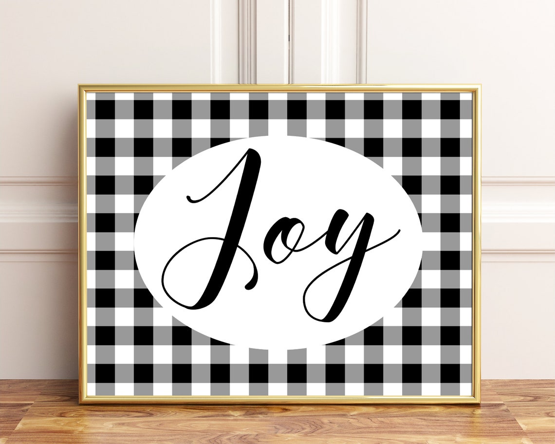 Christmas Printable Joy Christmas Wall Art Holiday Decor - Etsy