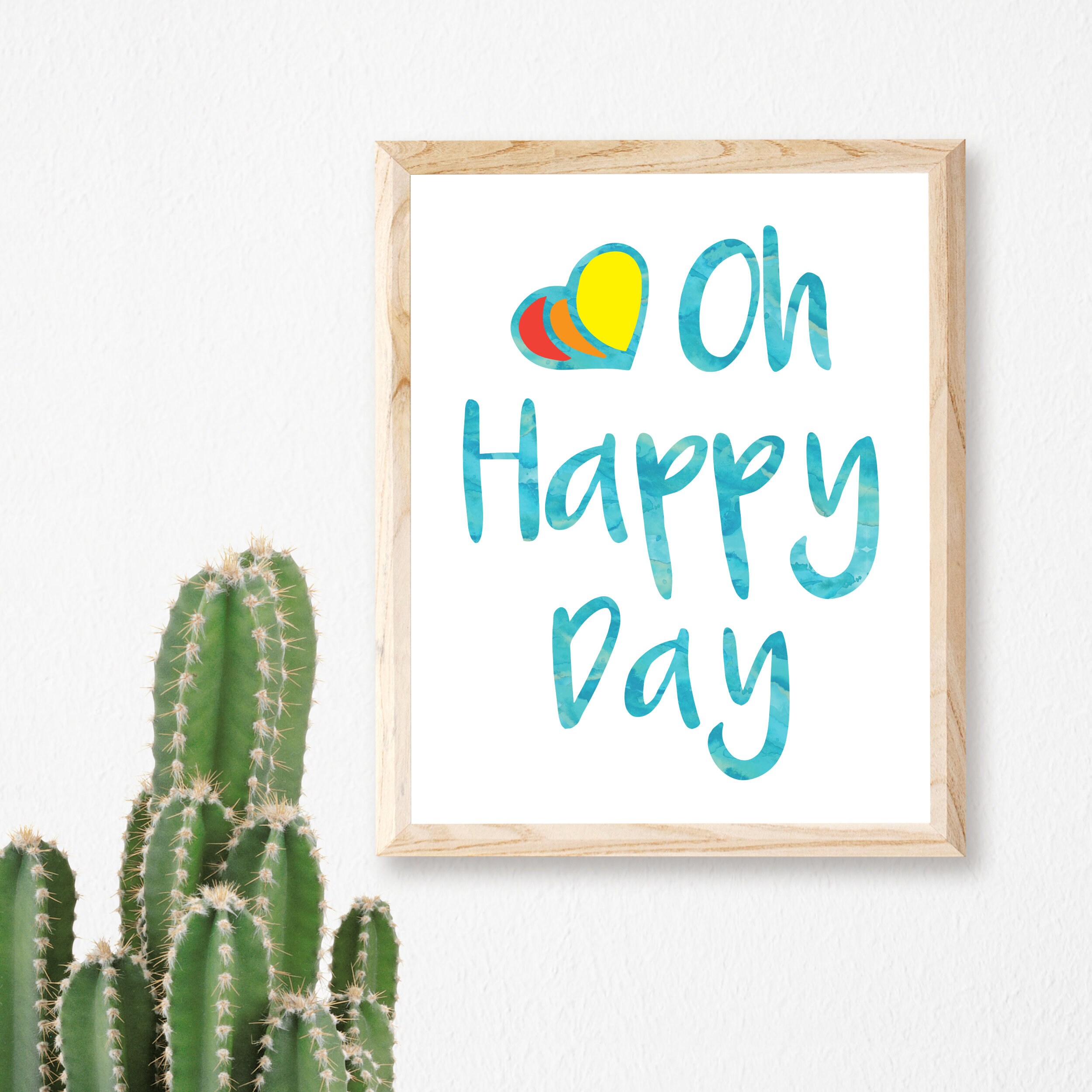 Oh Happy Day, Watercolor Nursery Art, Nursery Printables, Nursery ...