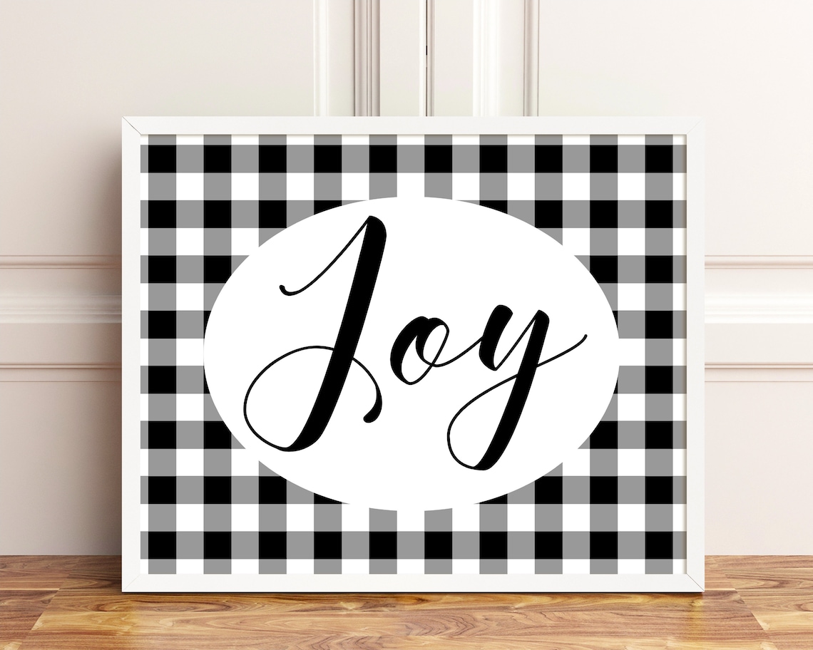 Christmas Printable Joy Christmas Wall Art Holiday Decor - Etsy