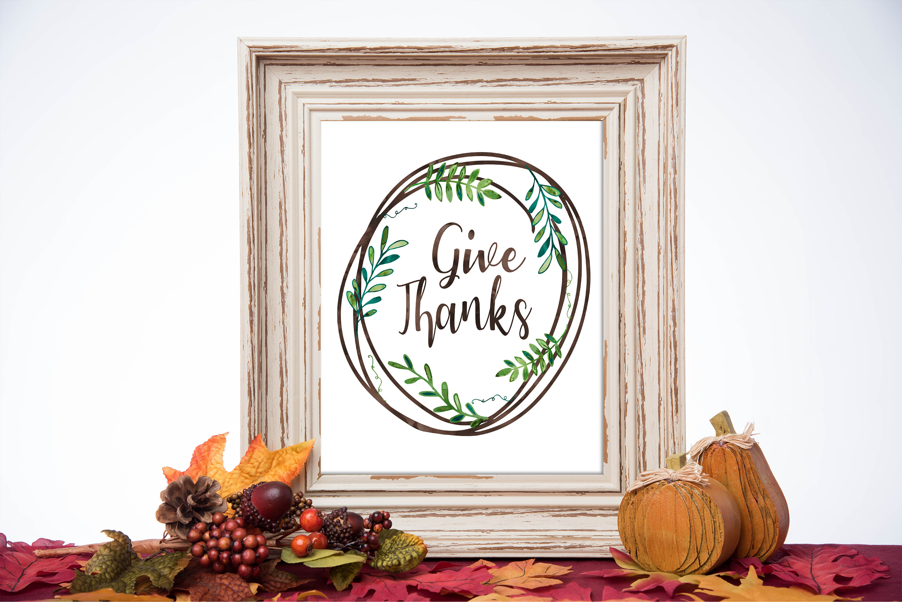 Give Thanks Art, Give Thanks Printable , Fall Printable Art, Thankful ...