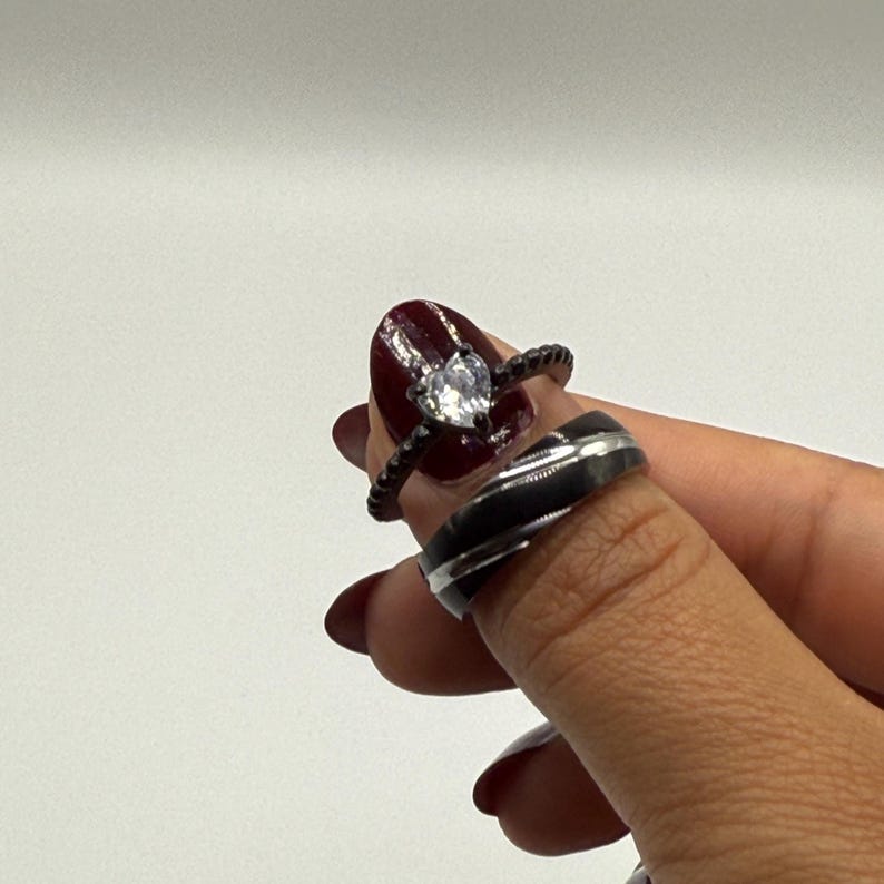 Stainless Steel Ring – Black & Silver Design | “zorynthia” - Etsy