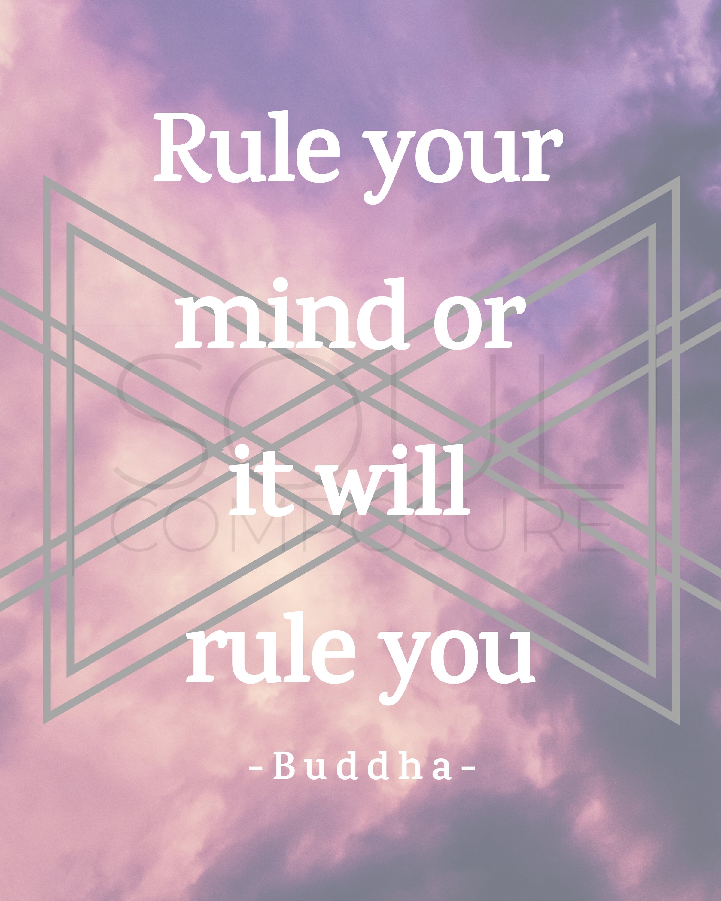 Rule Your Life or It Will Rule You Buddha Printable, Instant Download ...