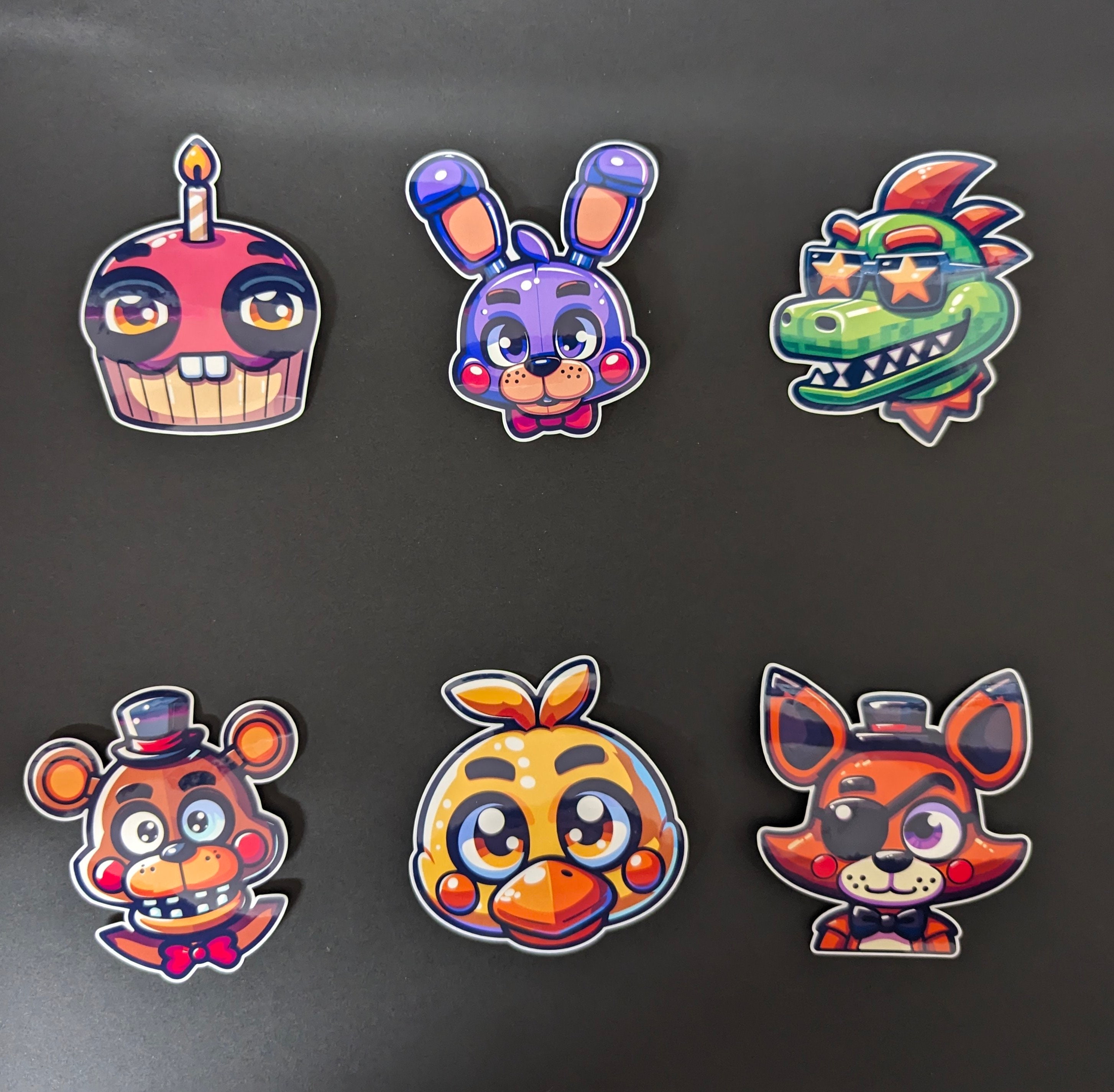 Sticker Set Five Nights at Freddy's Cupcake Monty Bonnie Freddy Chica ...