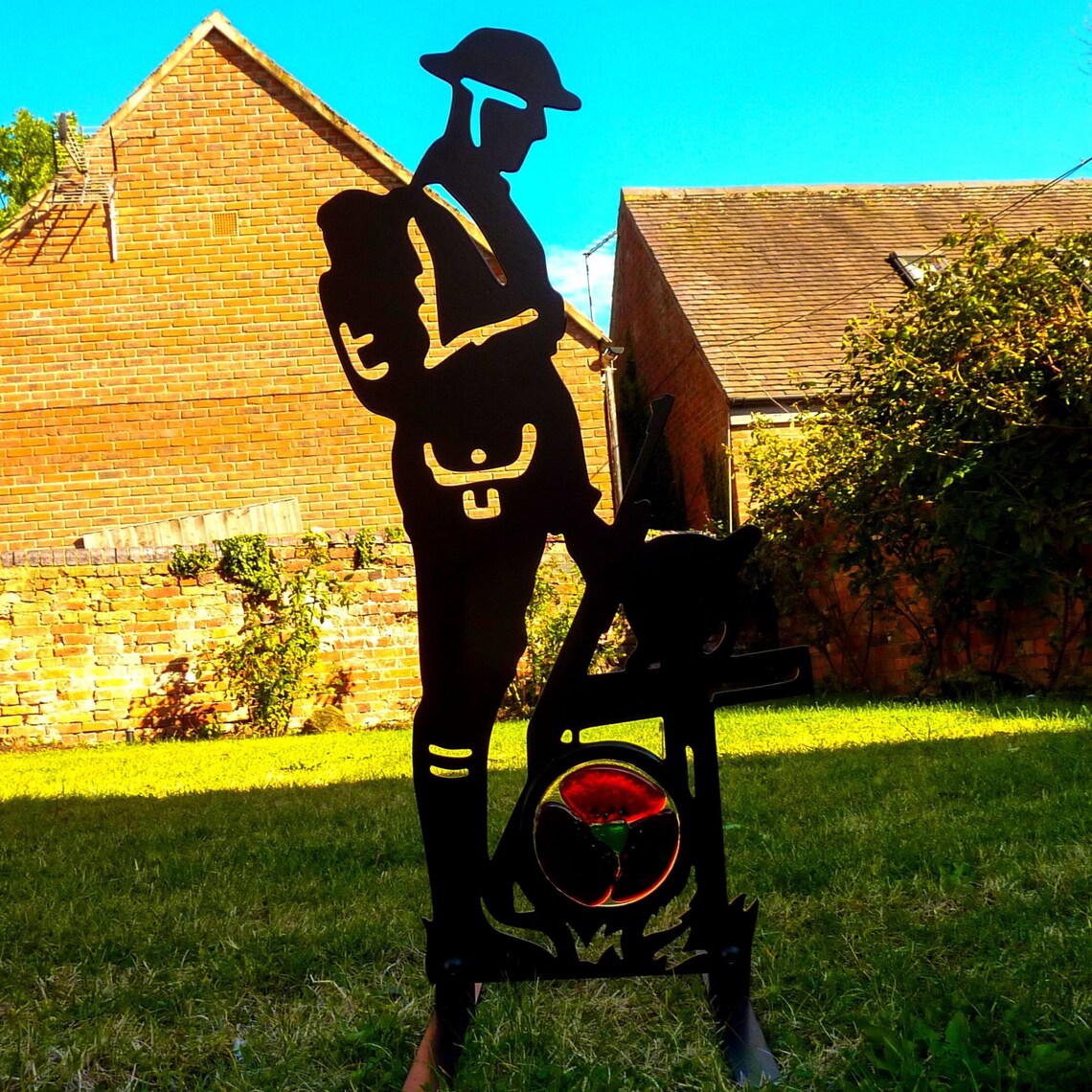 Lest We Forget Soldier Silhouette Military Statue 30x60cm - Etsy