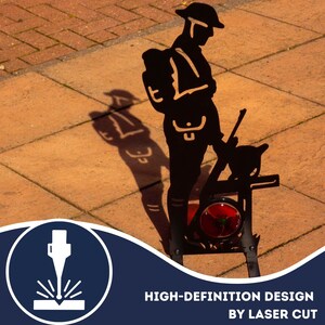 Lest We Forget Soldier Silhouette Military Statue 30x60cm - Etsy