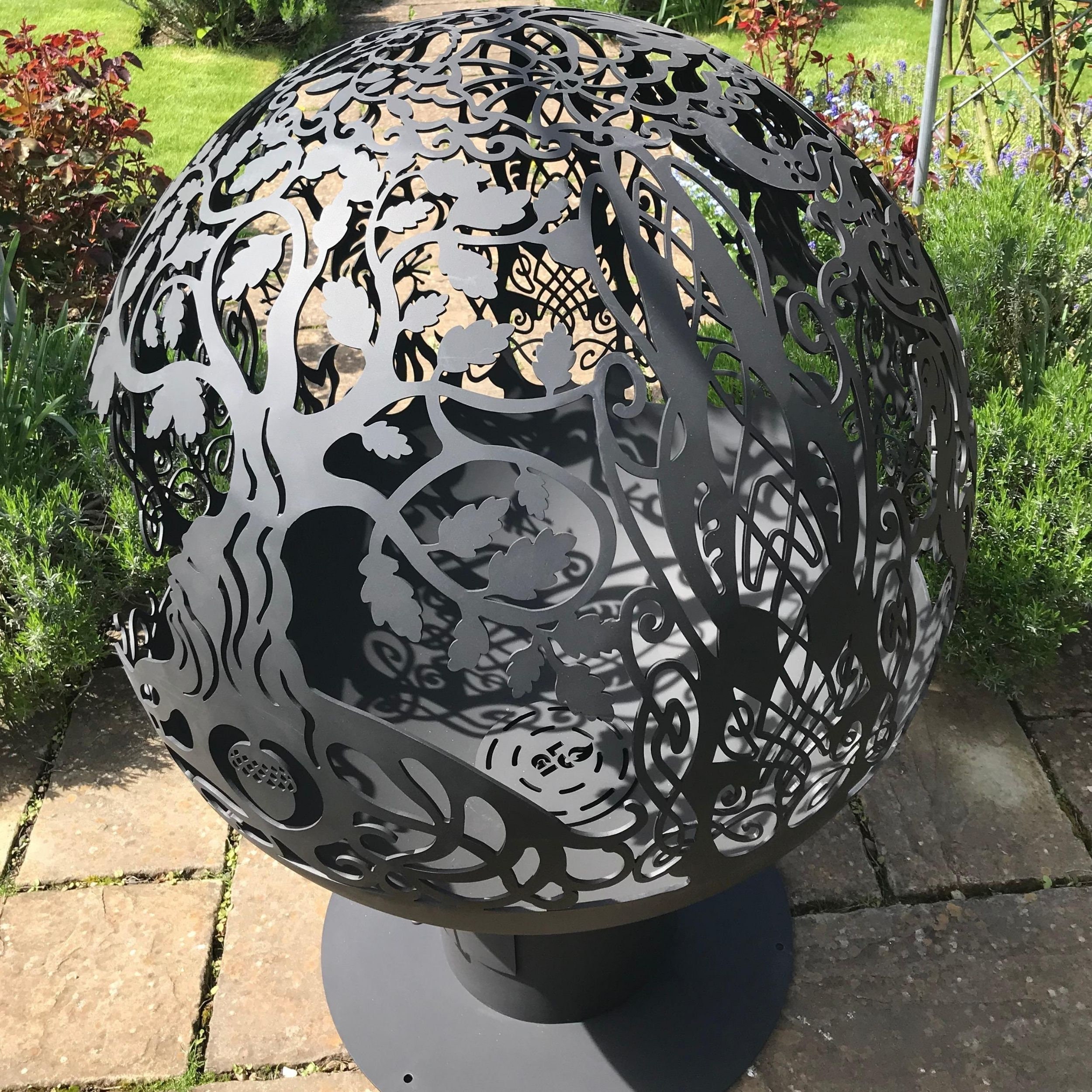 Fire Pit UK 4 Elements Ø0.9 M Firepit Ball Pit Patio Heater Metal Globe ...