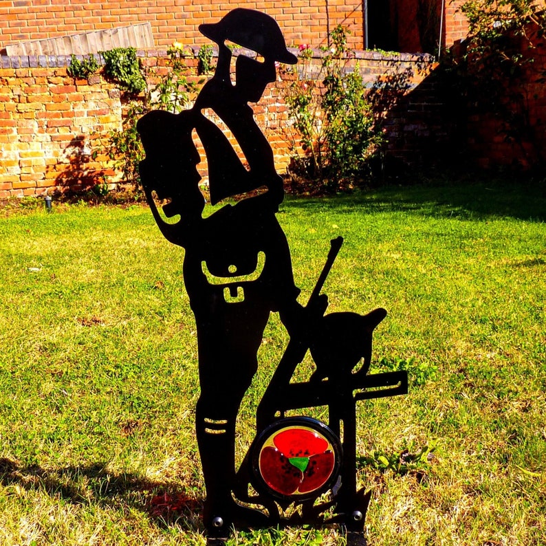 Lest We Forget Soldier Silhouette Military Statue 30x60cm - Etsy