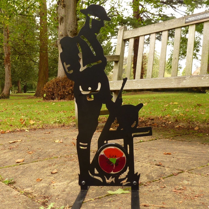 Lest We Forget Soldier Silhouette Military Statue 30x60cm - Etsy
