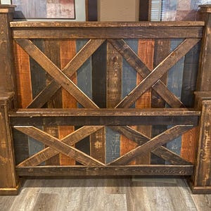 Rustic Solid Wood Bed Frame - Etsy