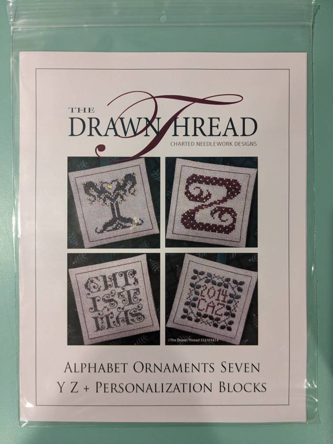 The Drawn Thread | Alphabet Ornaments Seven - Etsy