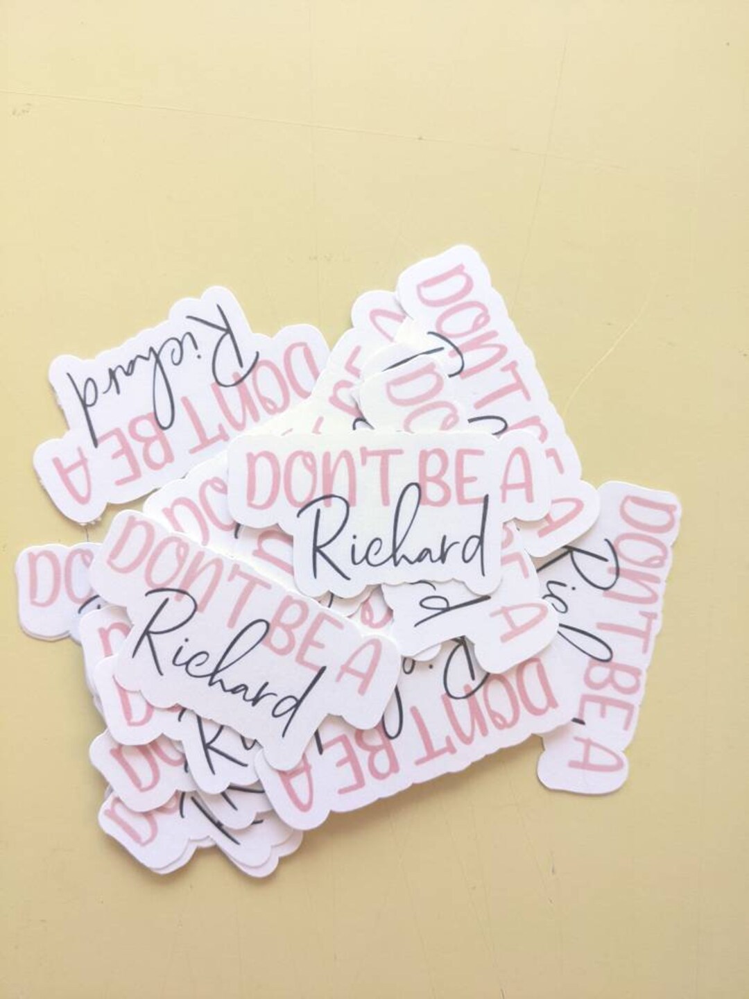 Don't Be A Richard Sticker - Etsy