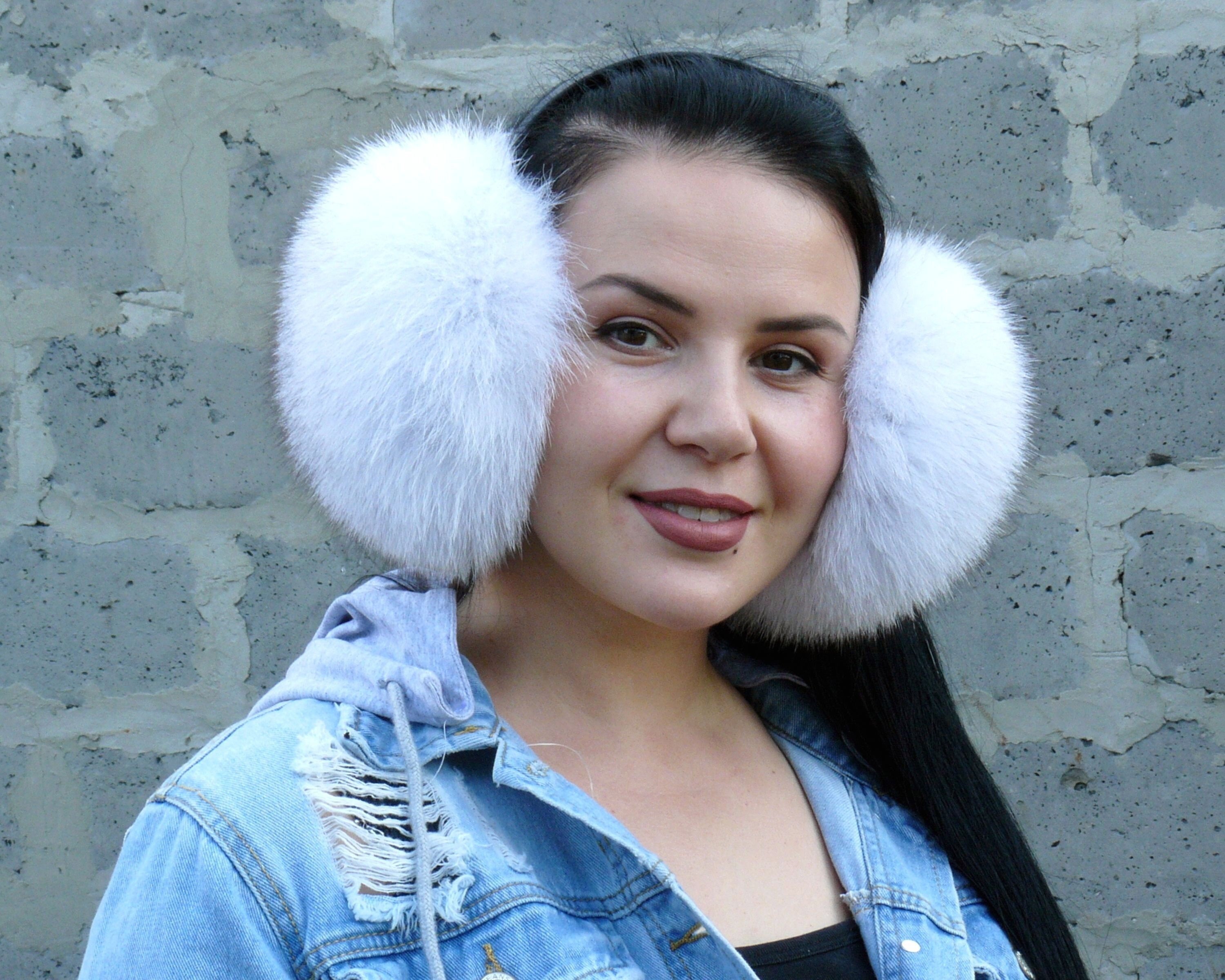 White Fluffy Ear Muffs
