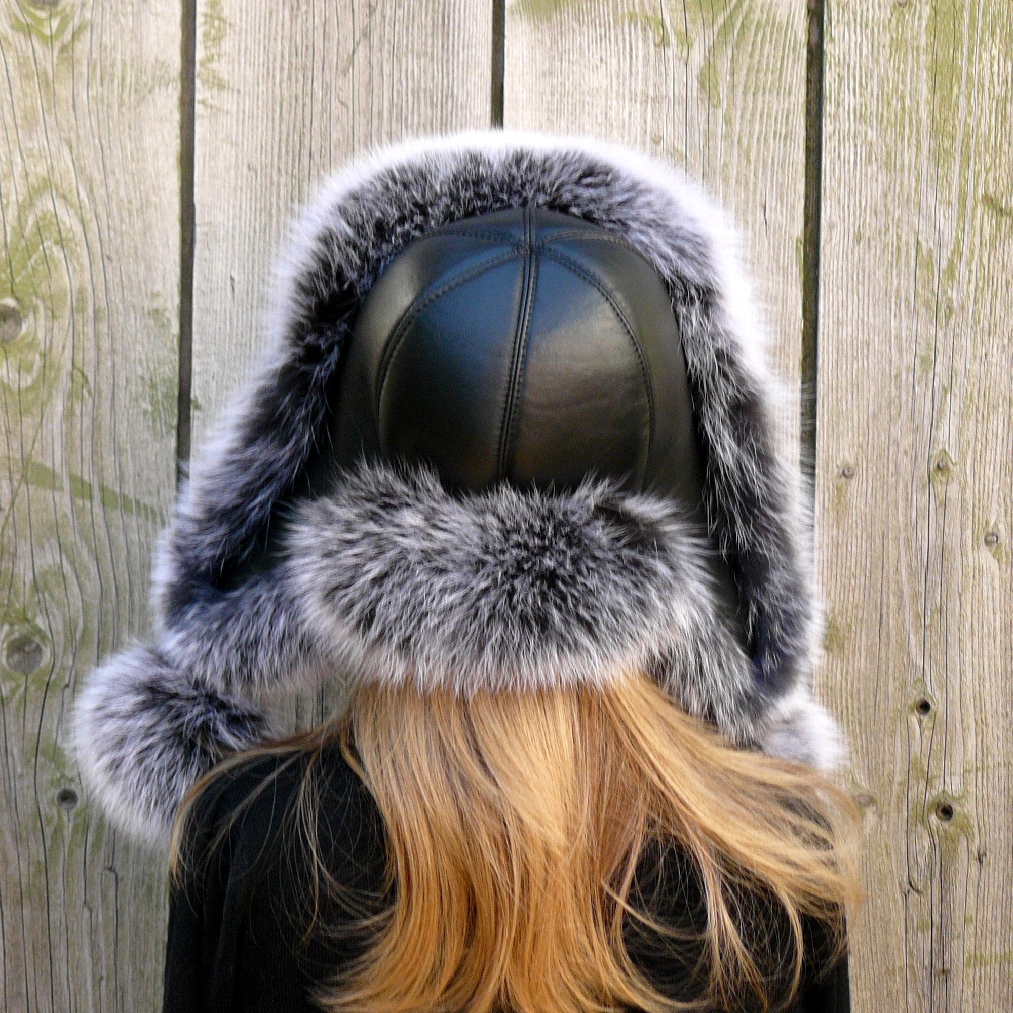 Fur-lined Trapper Hat With Ear Flaps, Aviator Style, Real Fox Fur ...