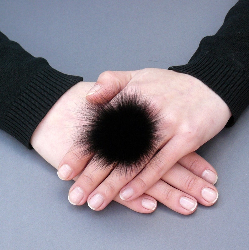 Fur Pompom Ring, Adjustable Fluffy Ring, Real Fur Pom Pom Ring, Cute ...