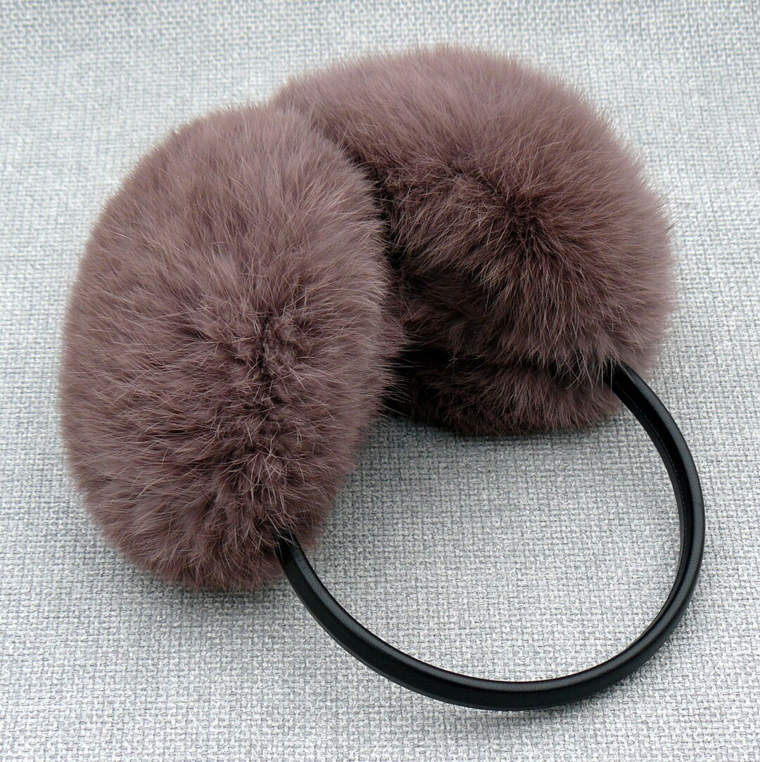 Fluffy Earmuffs, Fur Ear Muffs Women, Fuzzy Ear Warmers, Warm Real ...