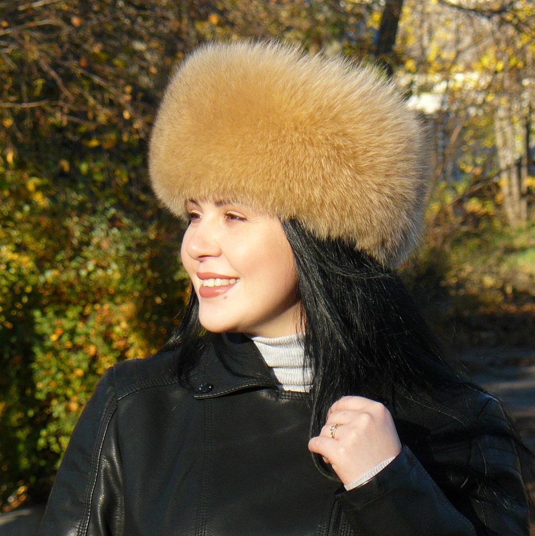 Real Fox Fur Headband Women Beige Fur Head Wrap Real Fur - Etsy