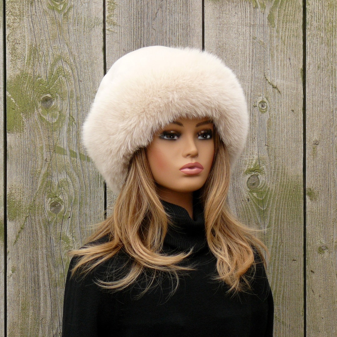 Fur Hat Women, Fluffy Ladies Fur Hat, Rabbit Fur Hat Woman, Women's ...