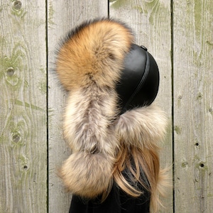 Oversized Raccoon Trapper Hat Women, Fluffy Aviator Hat, Fur Bomber Hat ...