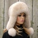 Oversized Raccoon Trapper Hat Women, Fluffy Aviator Hat, Fur Bomber Hat ...