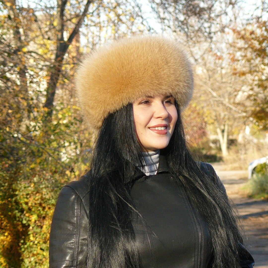 Real Fur Headband Woman, Beige Fur Head Wrap, Fox Fur Headband, Fluffy Fur Head Band, Ear Warmer ...