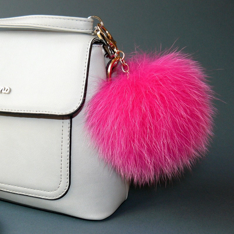Fur Ball Keychain - Etsy