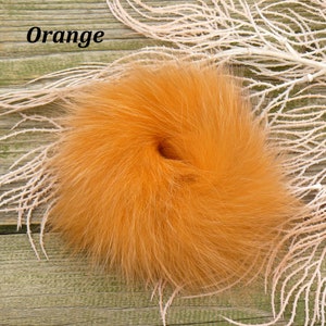 Real Fur Scrunchie, Fox Fur Hairband, Fluffy Hair Ties, Fuzzy Ponytail ...