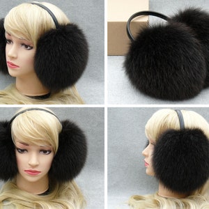 Fur Ear Muffs Women, Real Fox Fur Earmuffs, Winter Earwarmers, Warm ...