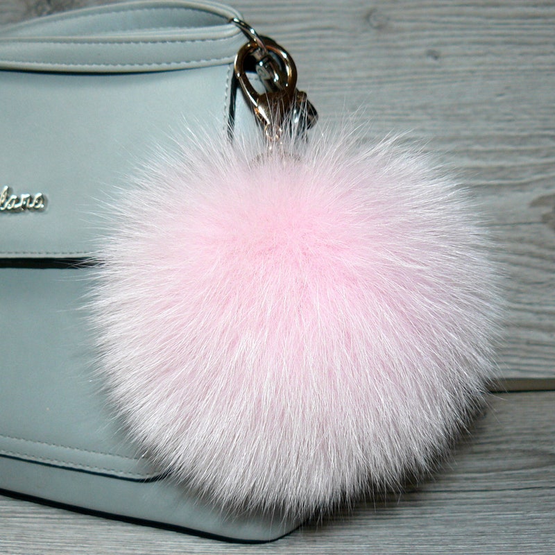 Pompom Keychain - Etsy