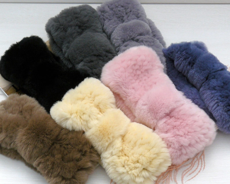 Rabbit Fur Headband Furry Headband Head Wrap Boho Headband - Etsy