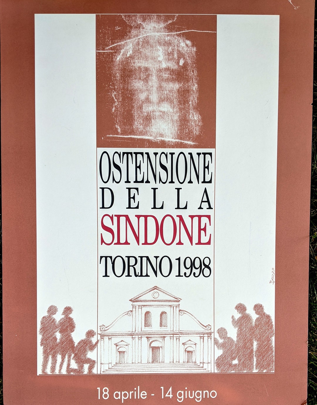 Poster Shroud of Turin Exhibit 1998 Signed by Artist - Etsy