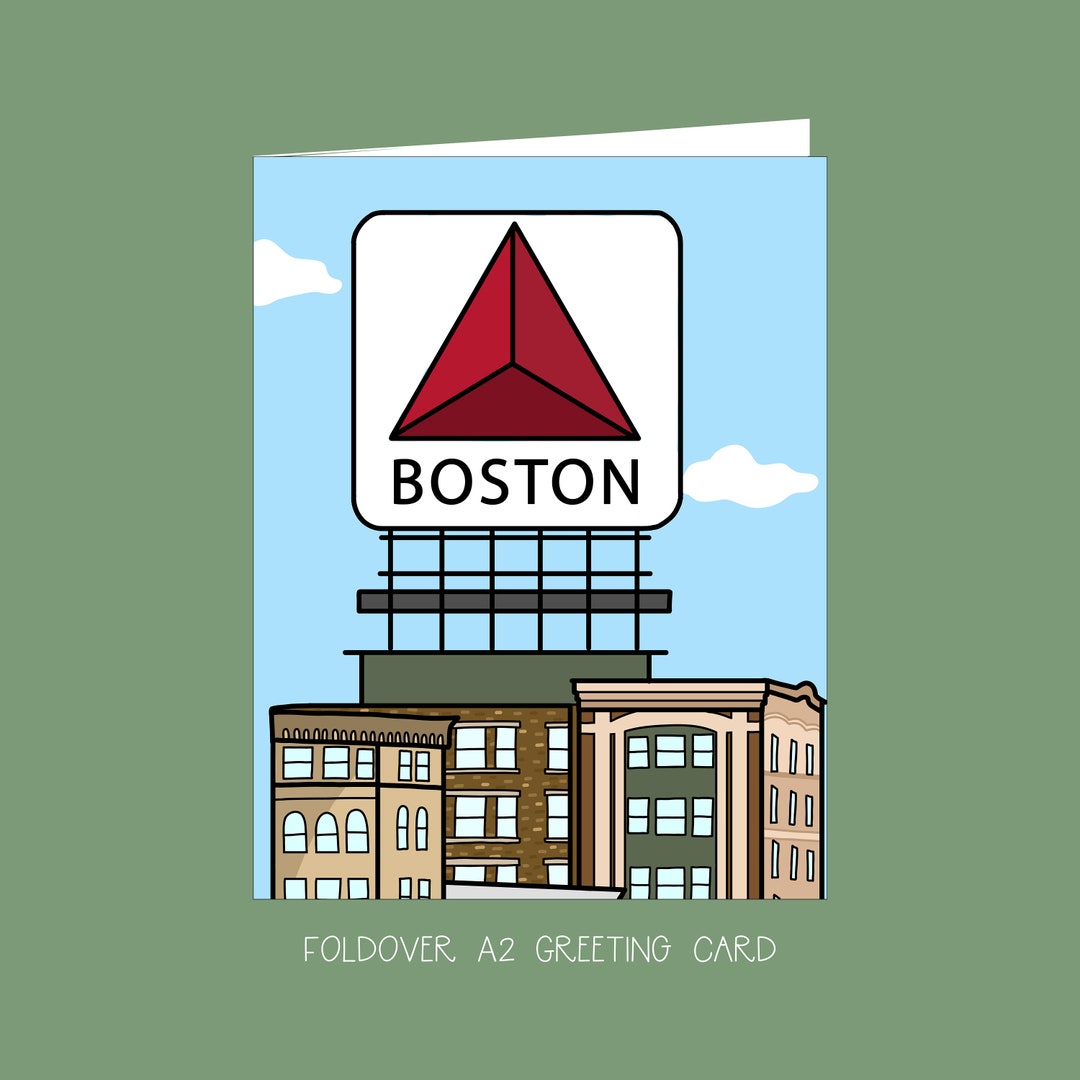 Boston Citgo Sign Greeting Card - Etsy