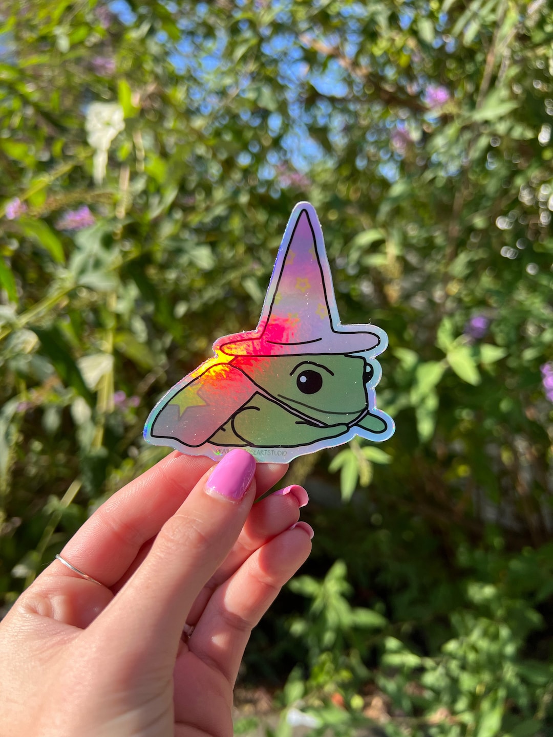 Frog Wizard Vinyl Sticker - Etsy