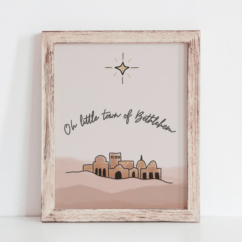 Oh Little Town of Bethlehem Clipart - Etsy