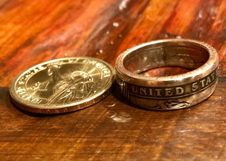 One Dollar Presidential Coin Ring - Etsy