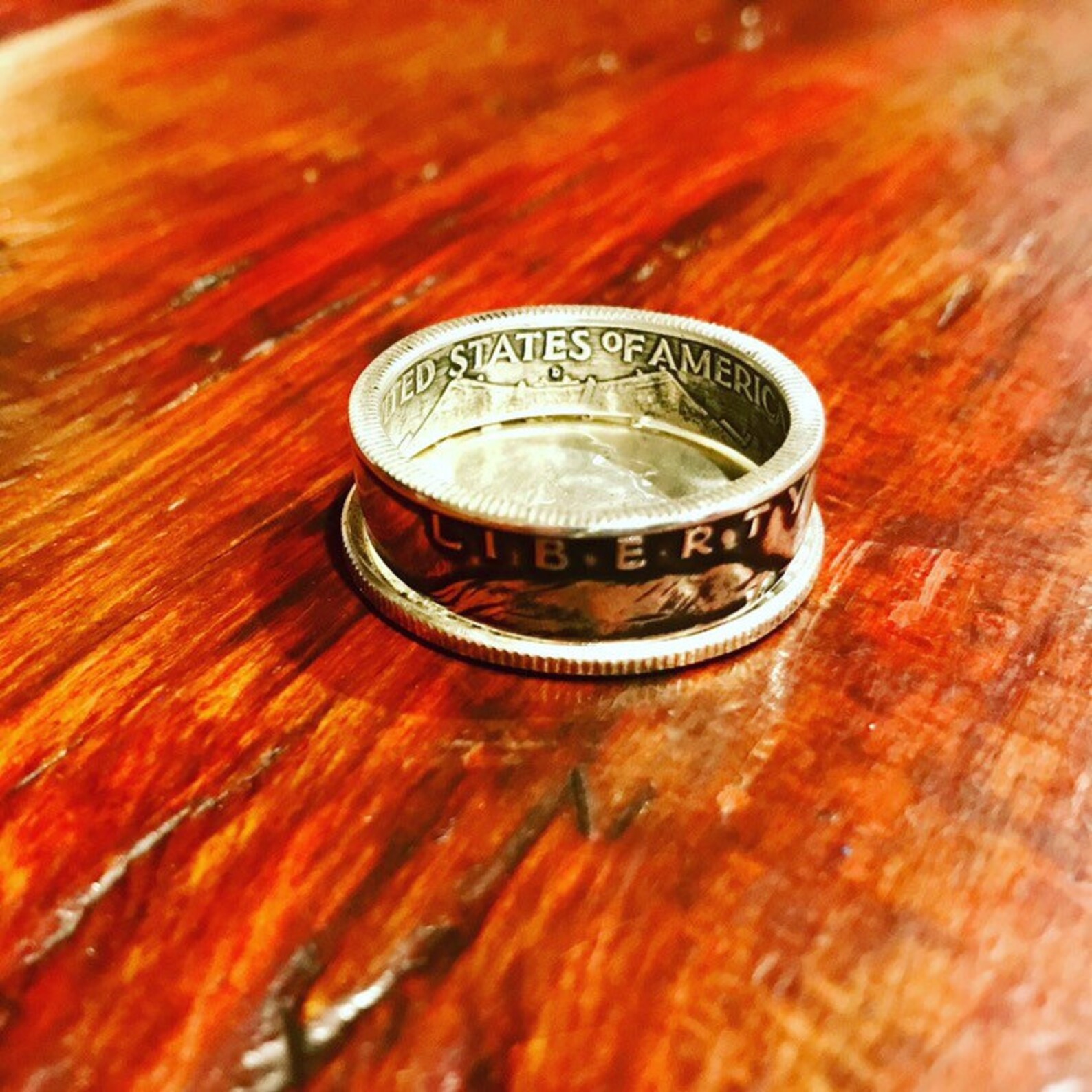 Ben Franklin Half Dollar Coin Ring - Etsy