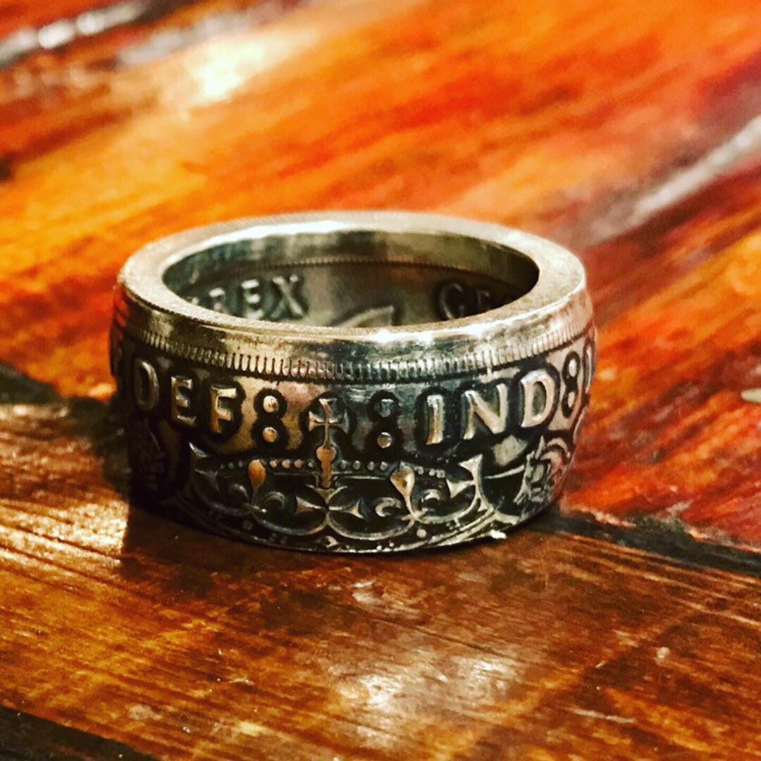 Great Britain Crown Coin Ring - Etsy
