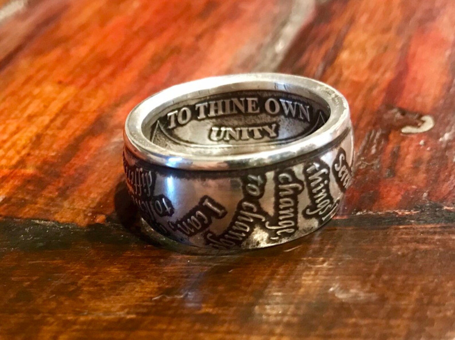 Silver Serenity Prayer Ring - Etsy