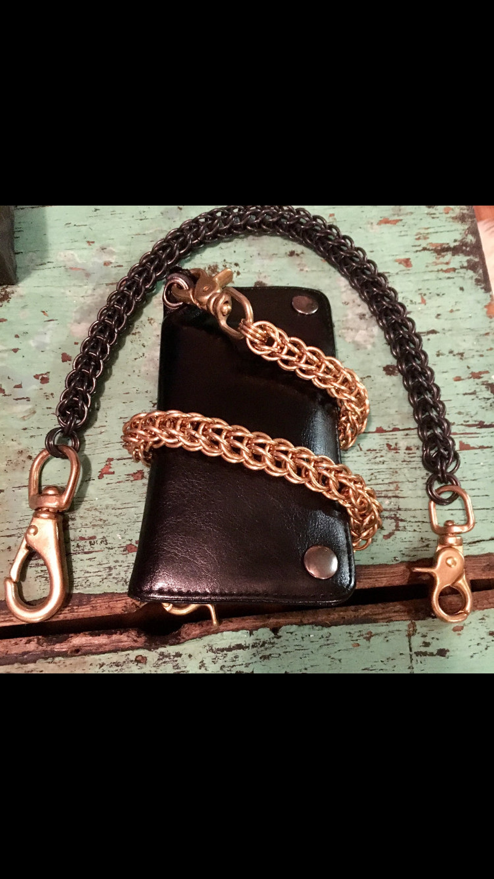 FULL MONTY full Persian Chainmaille Weave Wallet Chain - Etsy UK