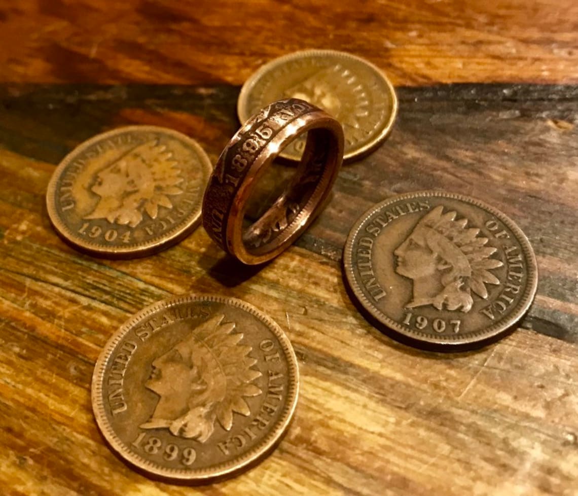 Indian Head Penny Coin Ring - Etsy
