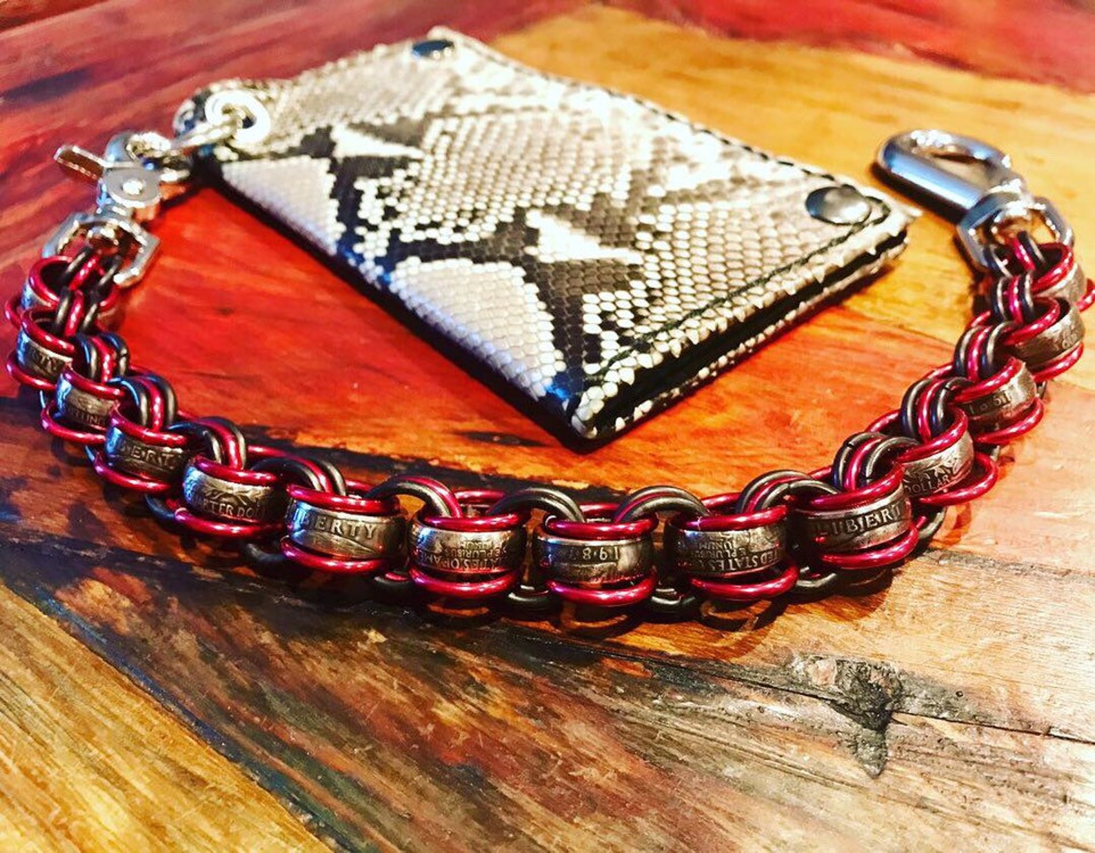 Black and Red Dead Presidents Wallet Chain - Etsy