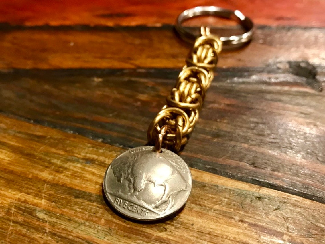 Buffalo Nickel Keychain - Etsy